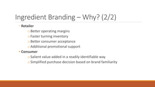 Ingredient branding | PPT