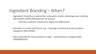 Ingredient branding | PPT