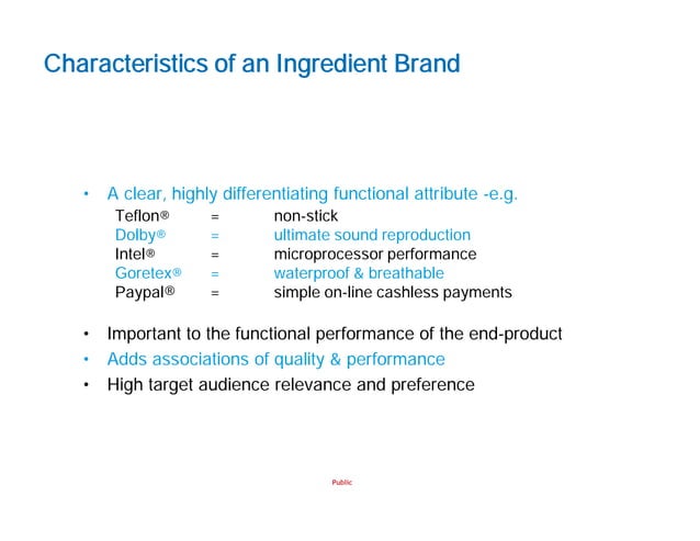 Ingredient Brands: A practical guide & examples | PDF | Business ...