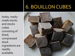 Ingredients in preparing stocks | PPTX