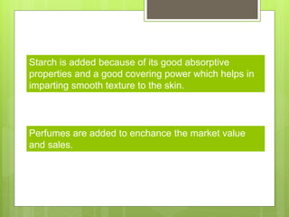 TALCUM POWDER - INGREDIENTS | PPTX