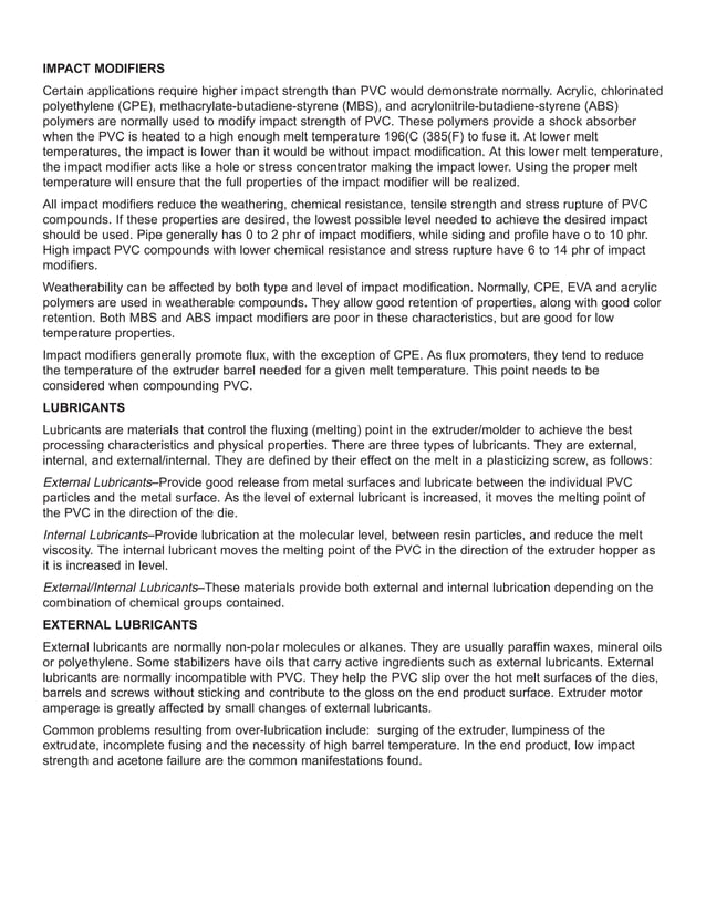 Ingredients PVC | PDF