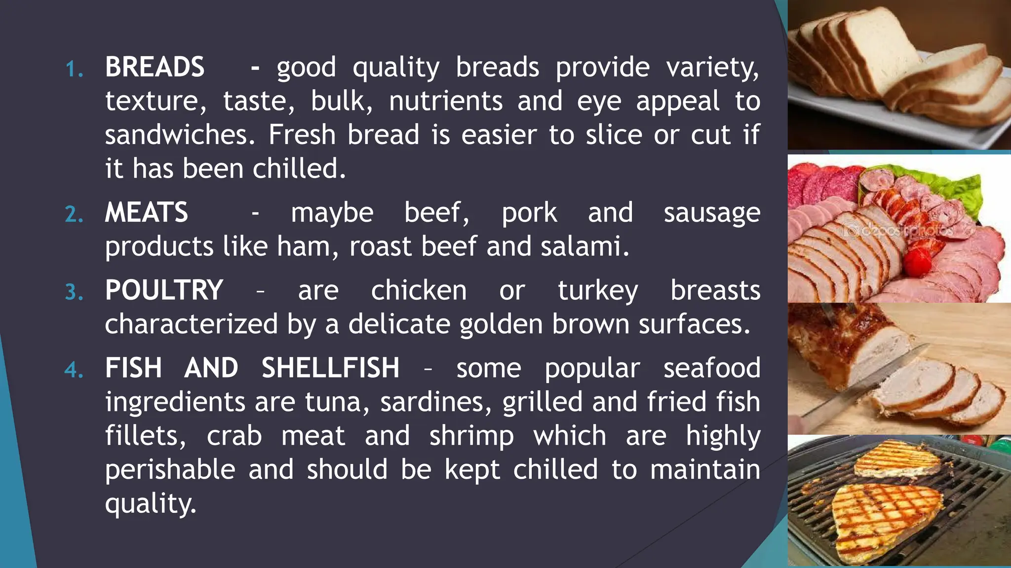 INGREDIENTS USED FOR SANDWICHES Cookery 9.pptx