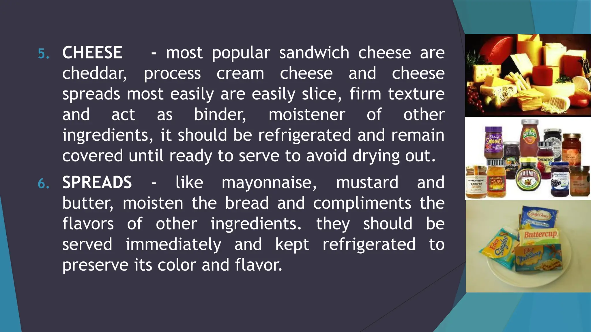 INGREDIENTS USED FOR SANDWICHES Cookery 9.pptx