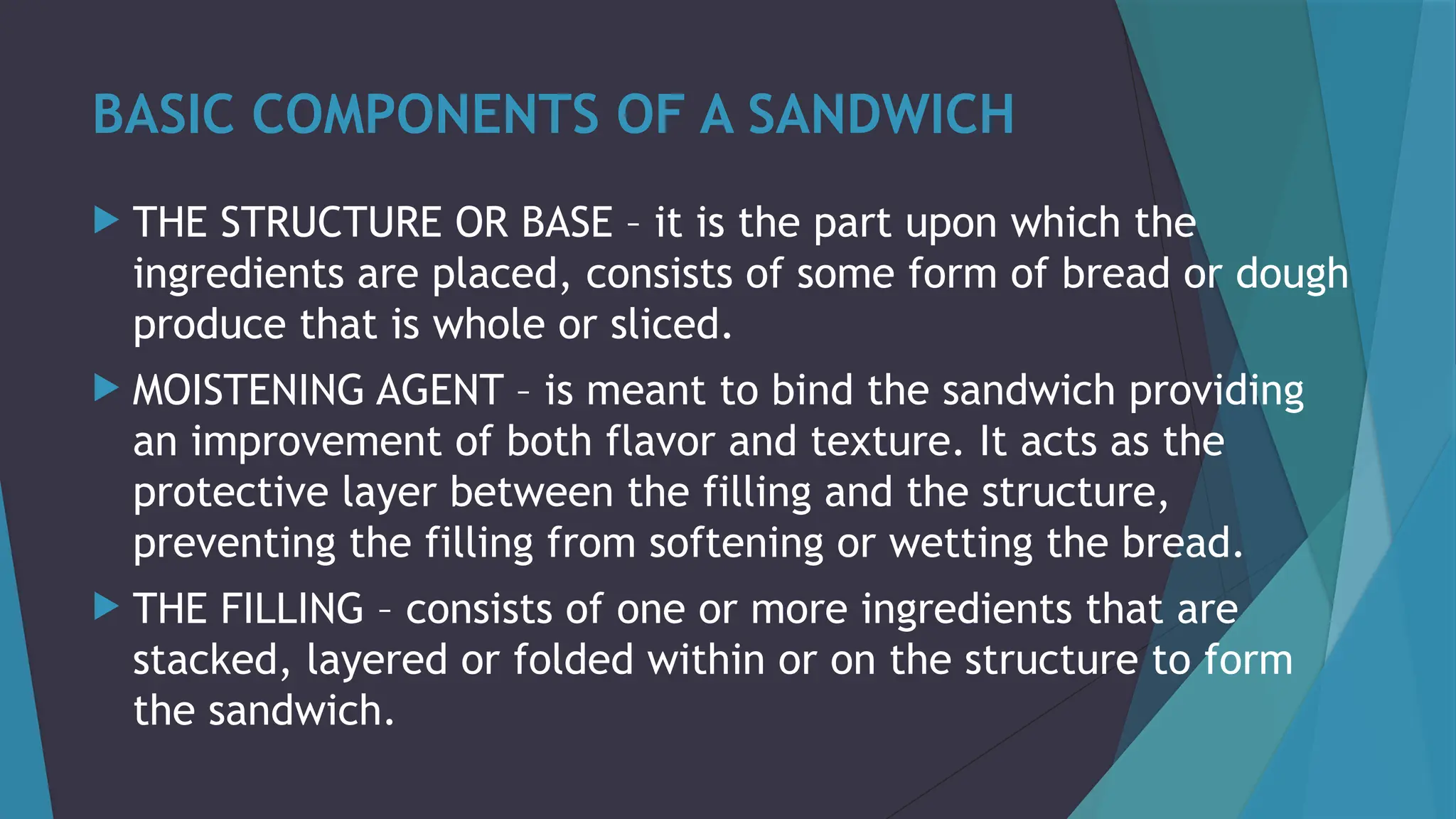 INGREDIENTS USED FOR SANDWICHES Cookery 9.pptx