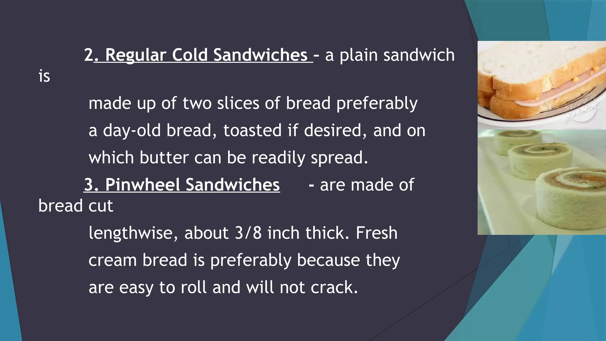 INGREDIENTS USED FOR SANDWICHES Cookery 9.pptx
