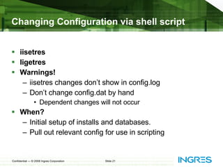 Ingres For Oracle Users | PPT