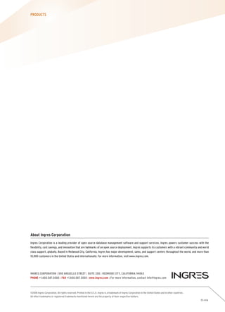 Actian/Ingres database | PDF