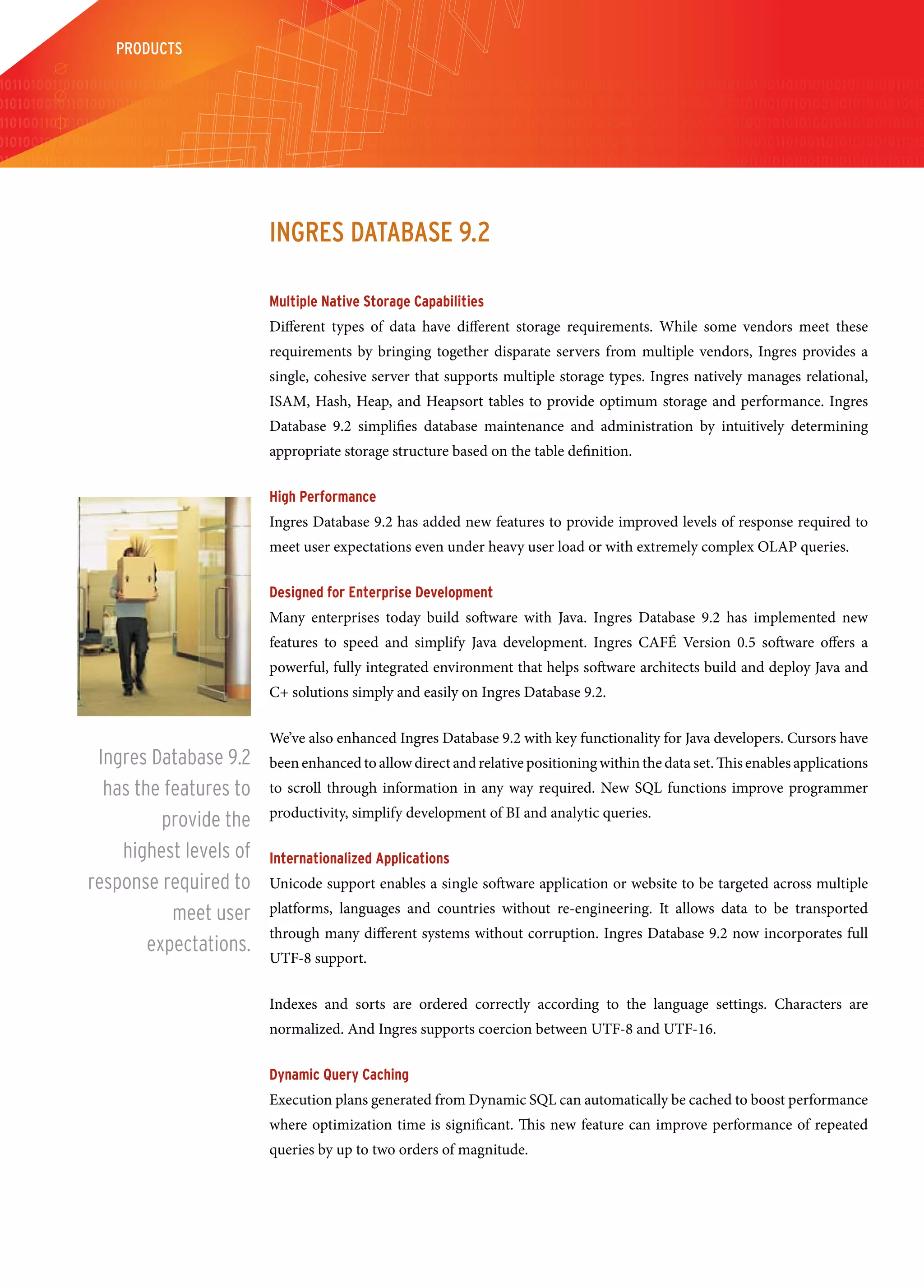 Ingres database 9.2 | PDF