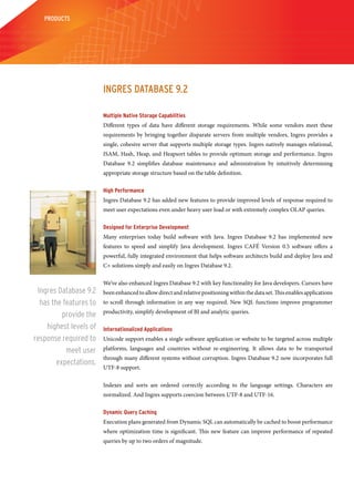 Ingres database 9.2 | PDF