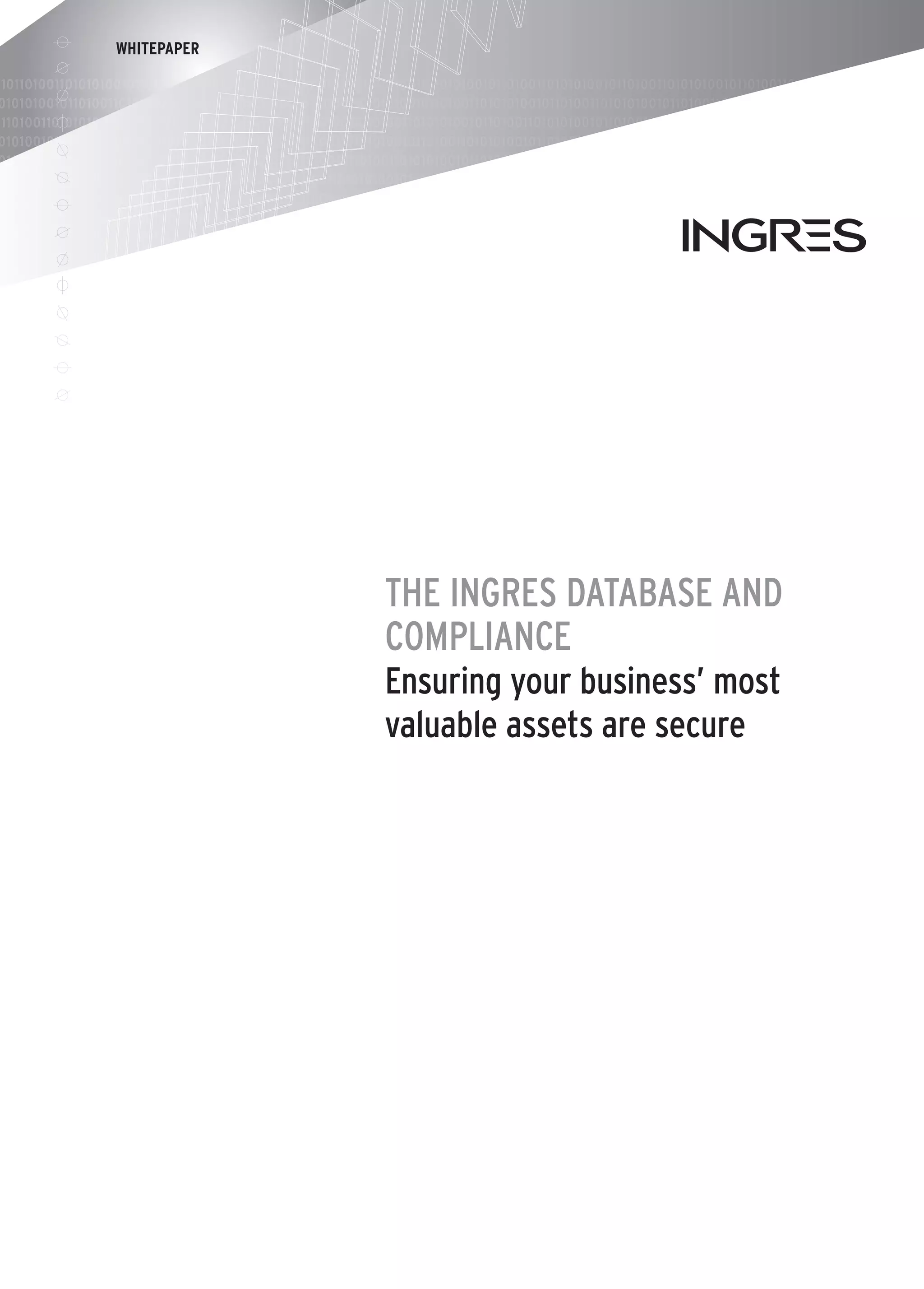Ingres database and compliance | PDF