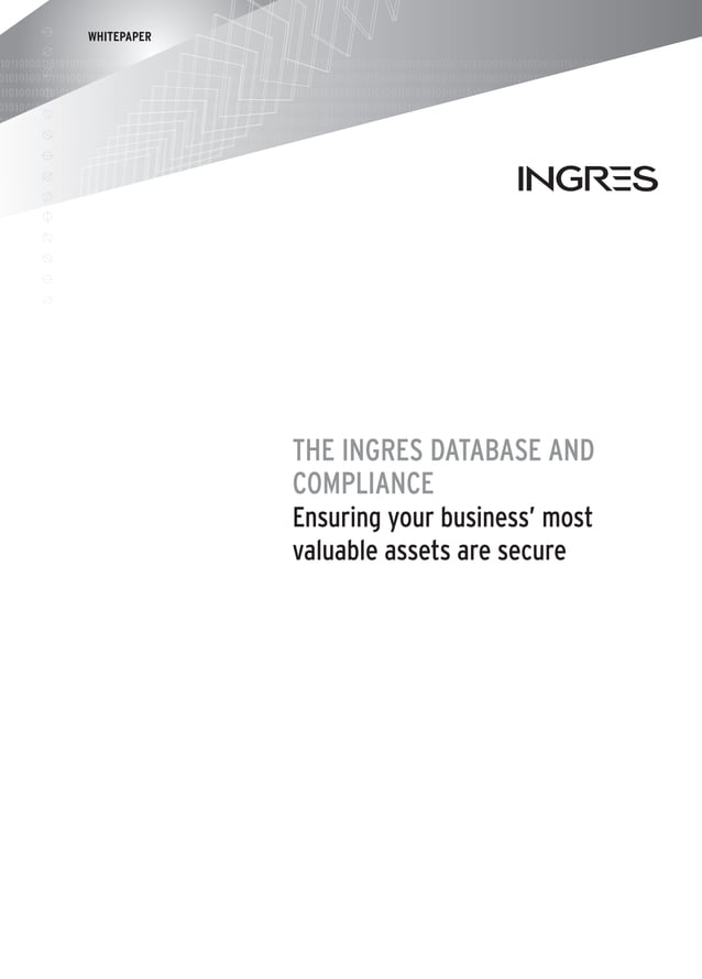 Ingres database and compliance | PDF