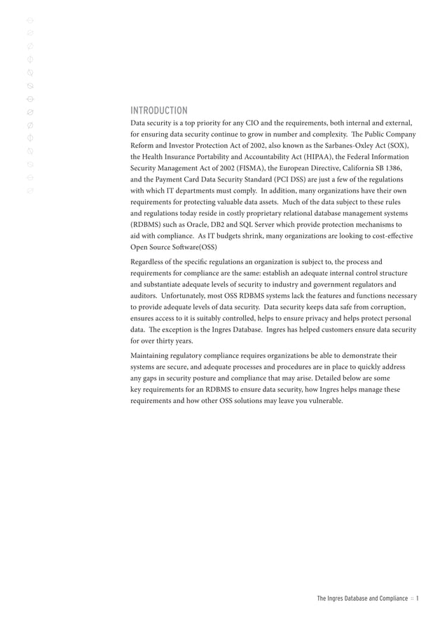 Ingres database and compliance | PDF