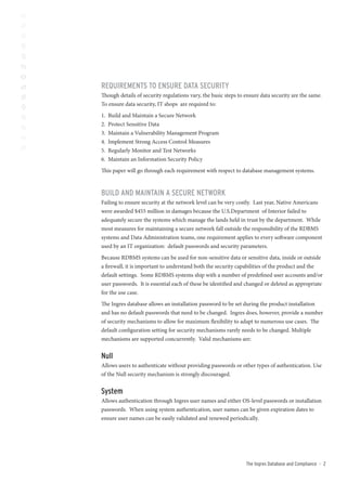 Ingres database and compliance | PDF