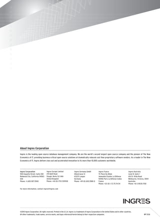 Ingres database and compliance | PDF