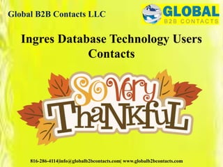 Ingres database technology users contacts | PPT