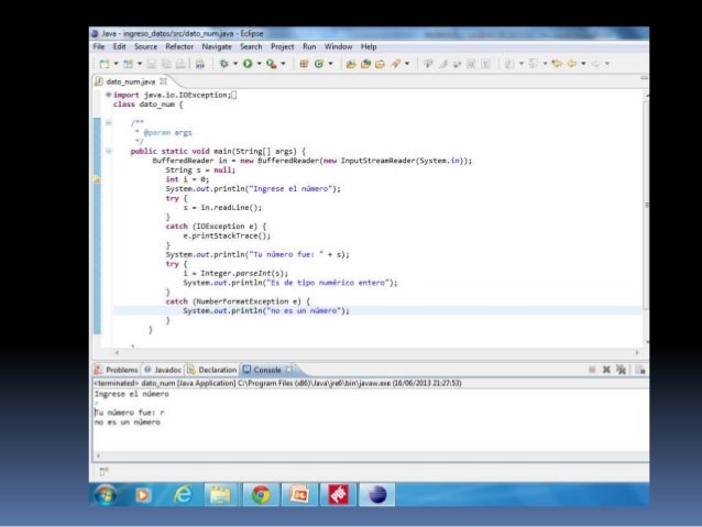 Ingresos y salidas de datos JAVA