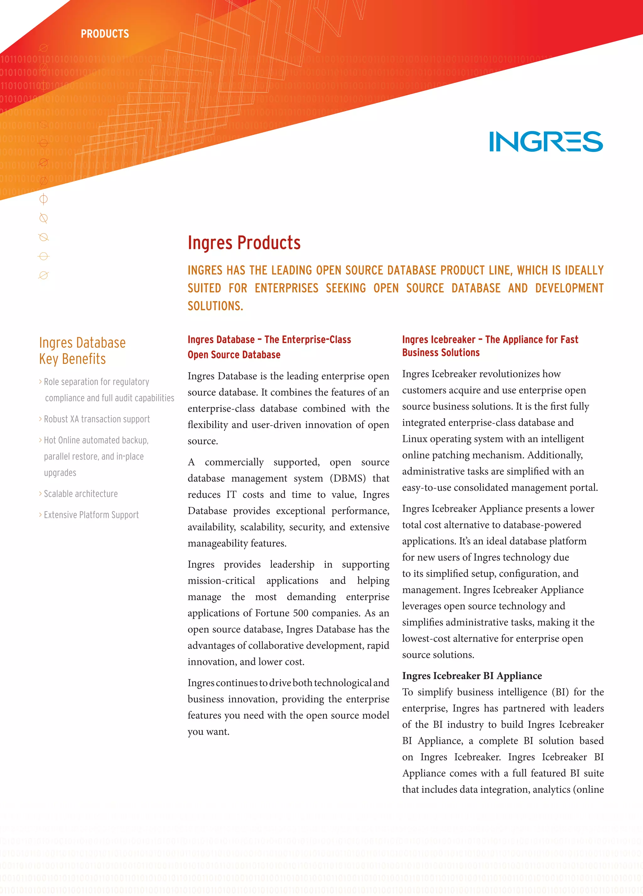 Ingres Products | PDF