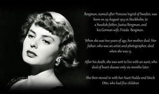 Ingrid Bergman at... 100 | PPT