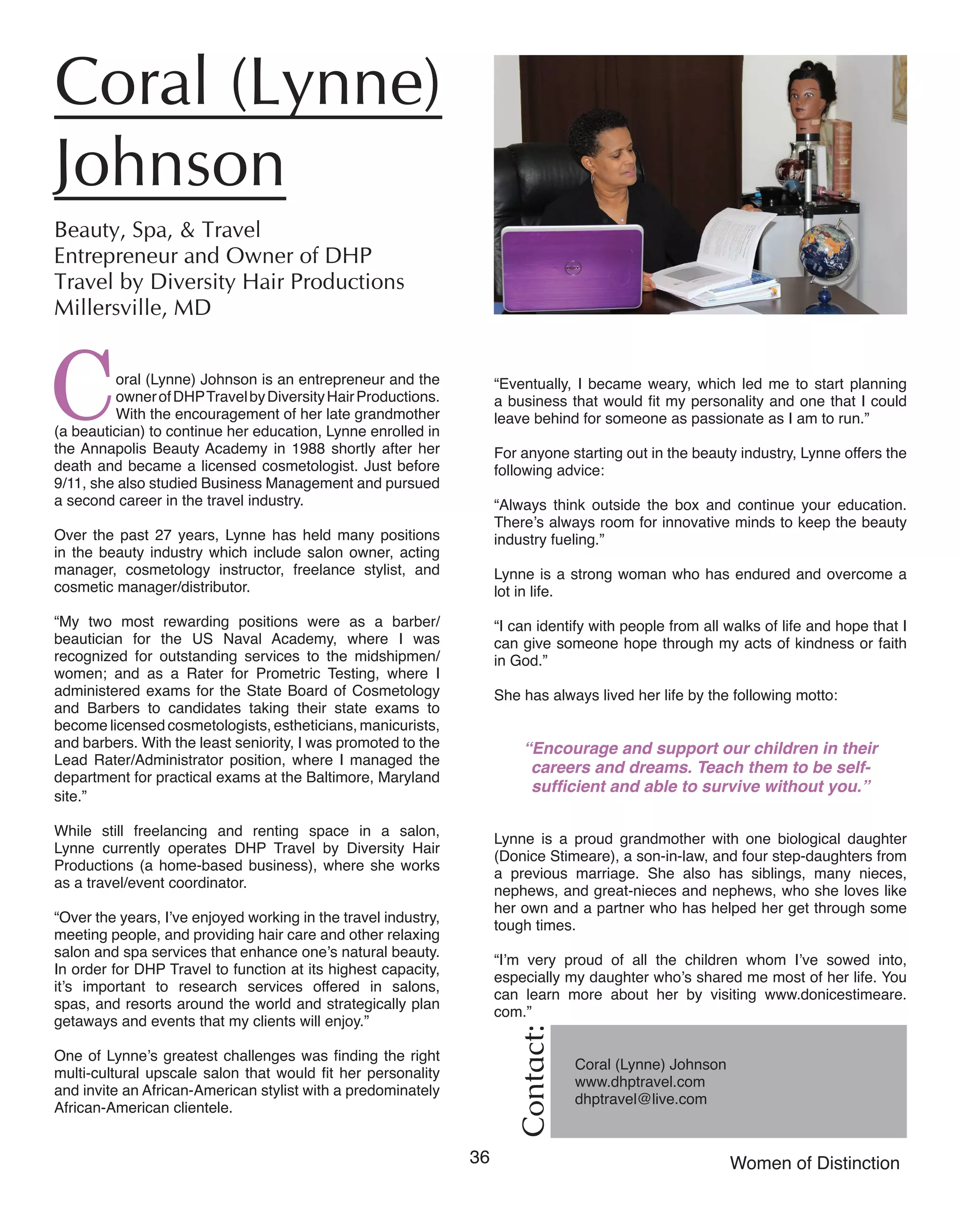 Women of Distinction Magazine - Ingrid läderach steven | PDF