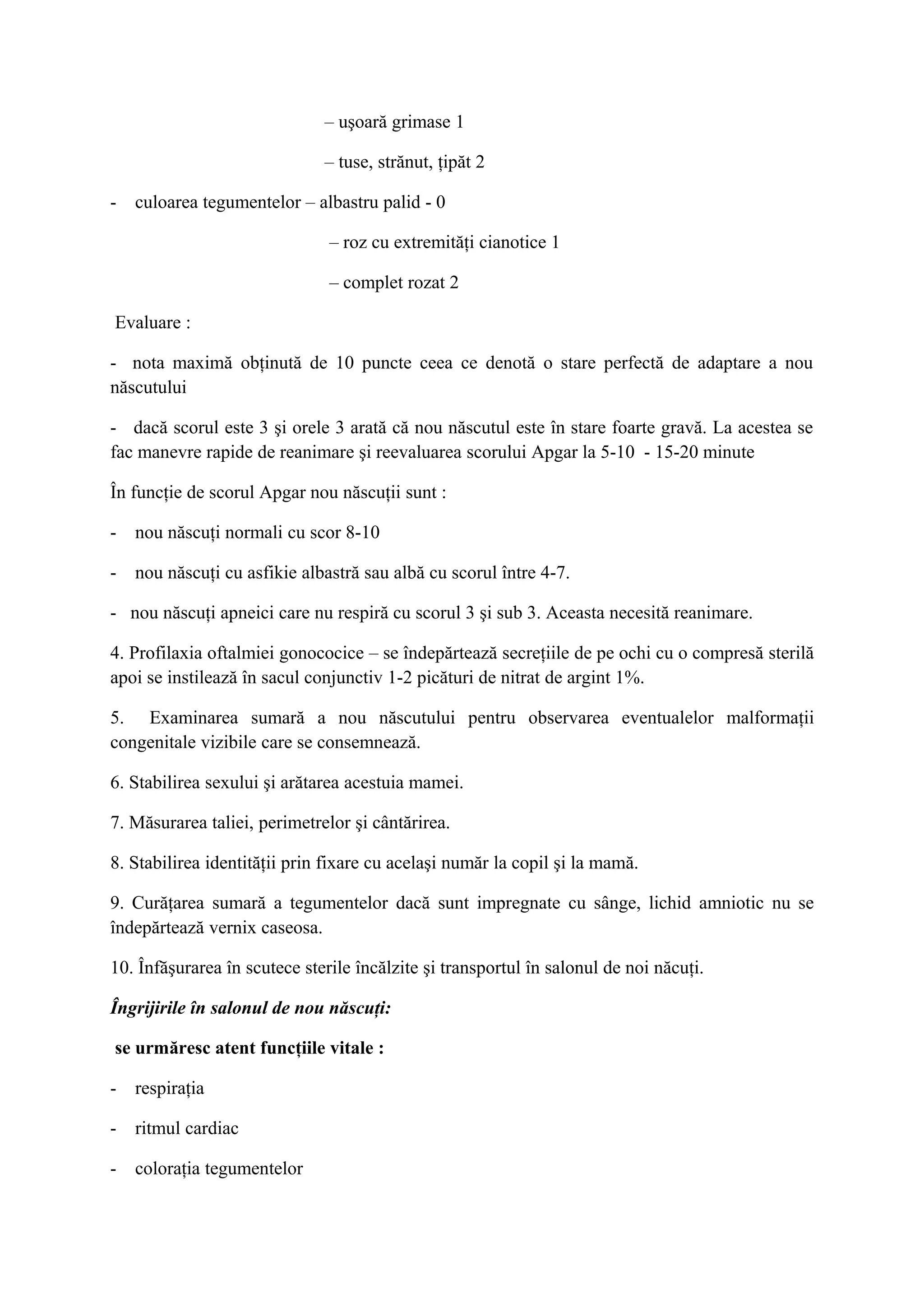 Ingrijirile nou nascutului | DOC