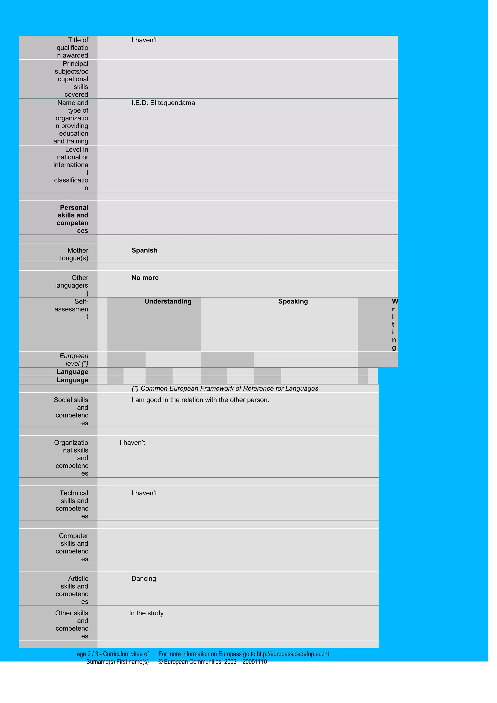 Ingry hoja de vida | DOCX