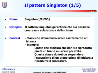 Lezione 01 - Singleton | PDF | Programming Languages | Computing