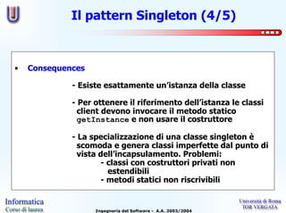 Lezione 01 - Singleton | PDF | Programming Languages | Computing