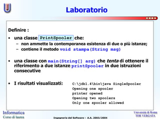 Lezione 01 - Singleton | PDF | Programming Languages | Computing