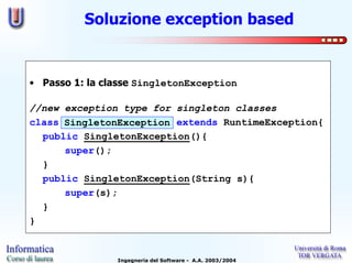 Lezione 01 - Singleton | PDF | Programming Languages | Computing