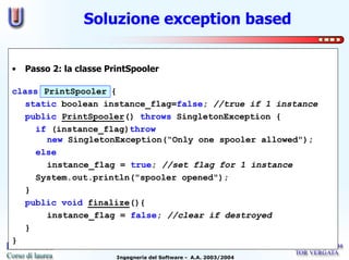 Lezione 01 - Singleton | PDF | Programming Languages | Computing