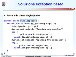 Lezione 01 - Singleton | PDF | Programming Languages | Computing
