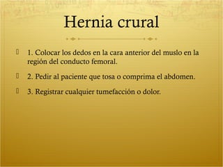 Exploración de región Inguinal | PPT