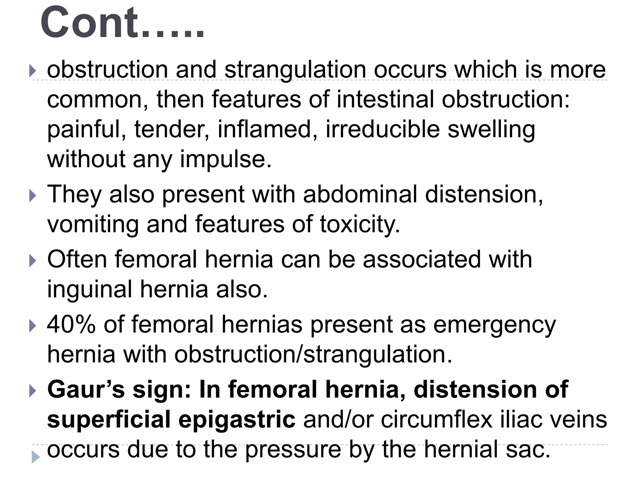 Inguinal and Femoral hernia | PPTX