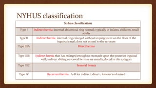 Inguinal hernia ; Treatment & Pathophisiology presentation | PPTX