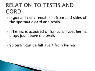 INGUINAL HERNIA examination and treatment | PPTX
