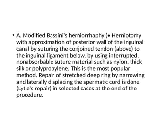 Inguinal hernia-thomas.pptx how to repair inguinal hernia | PPT