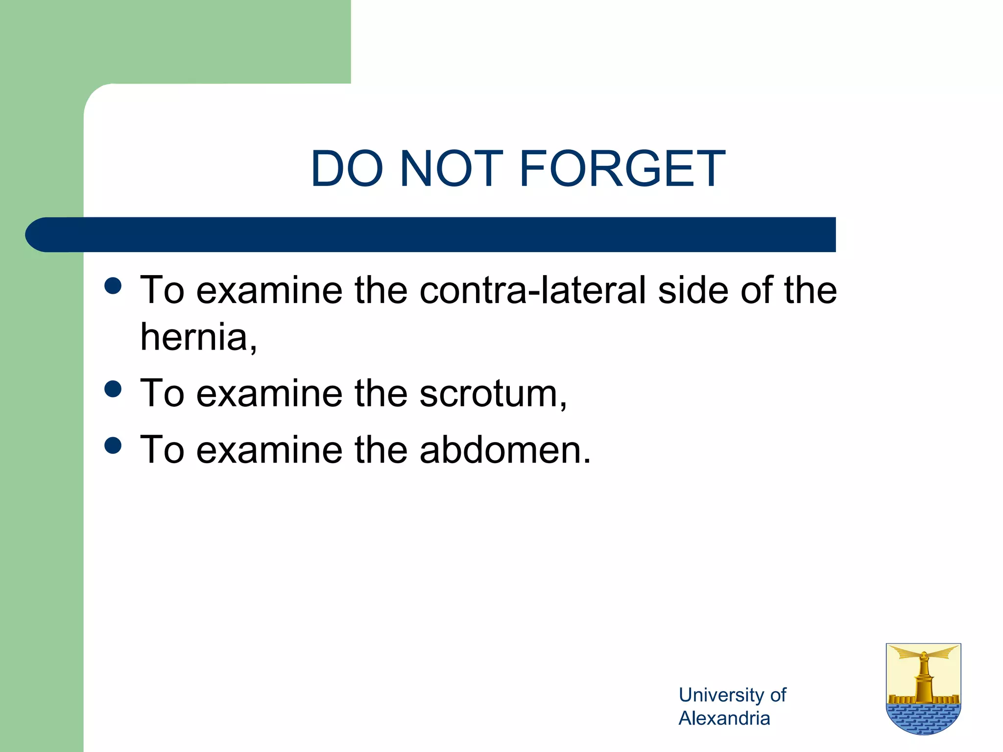 Inguinal hernia examination | PPT
