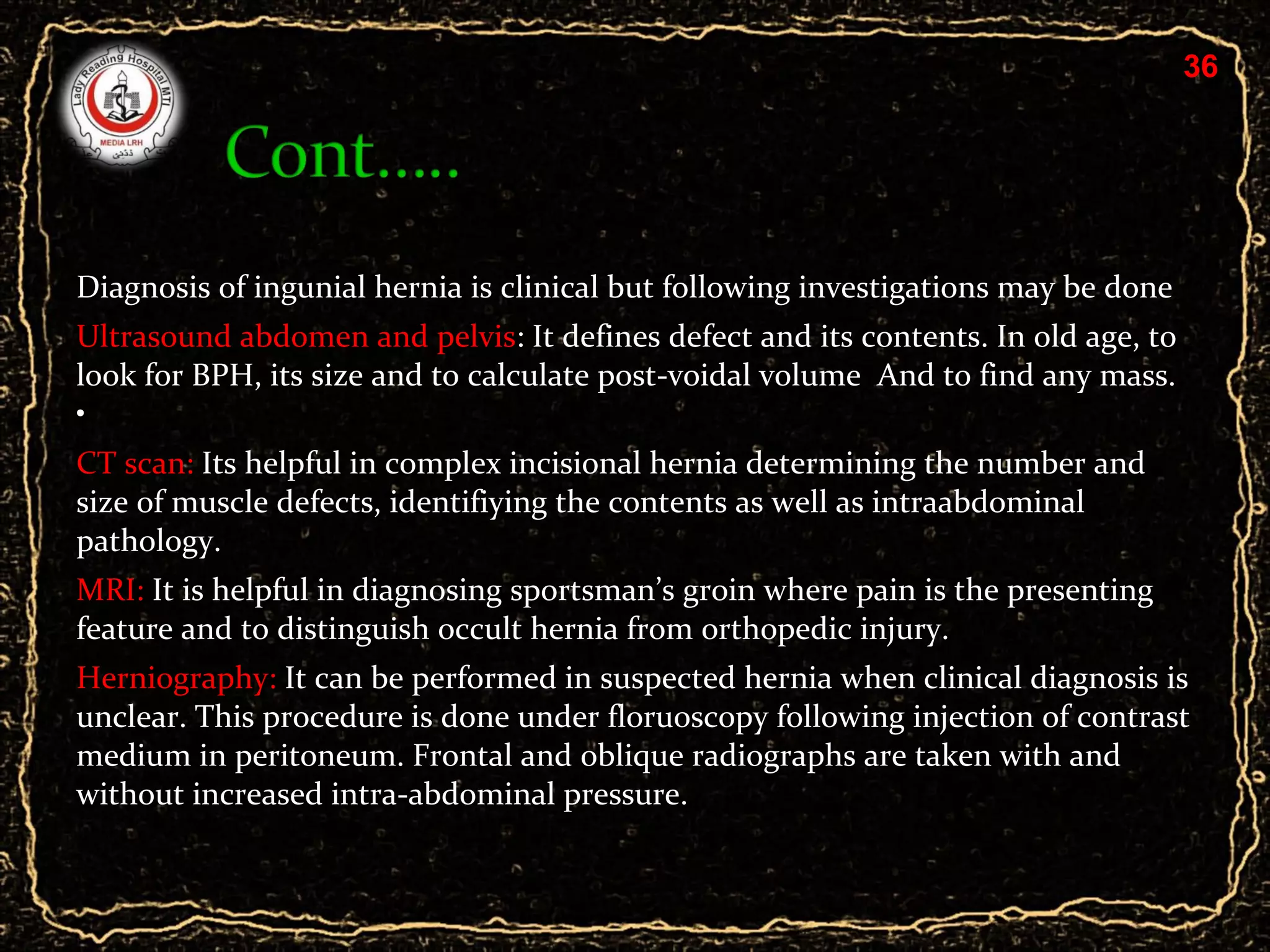 Inguinal Hernia Management, Presentation, by Dr. Shabir Ahmad | PPT