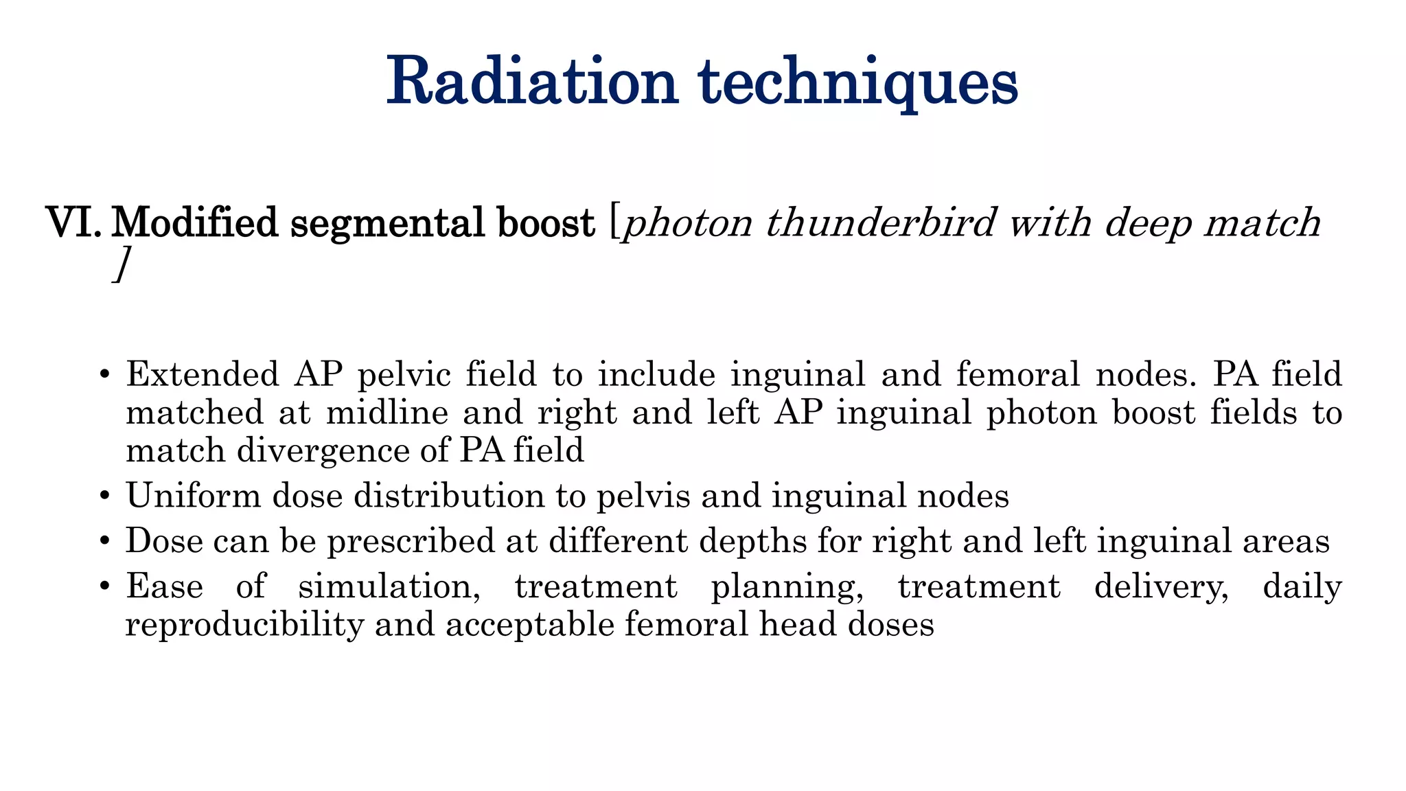 Techniques for Inguinal/Groin Irradiation | PPTX