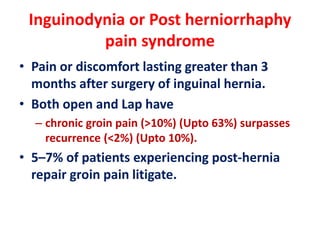 Inguinodynia by Prof. Ajay Khanna, IMS, BHU, Varanasi, India | PPTX