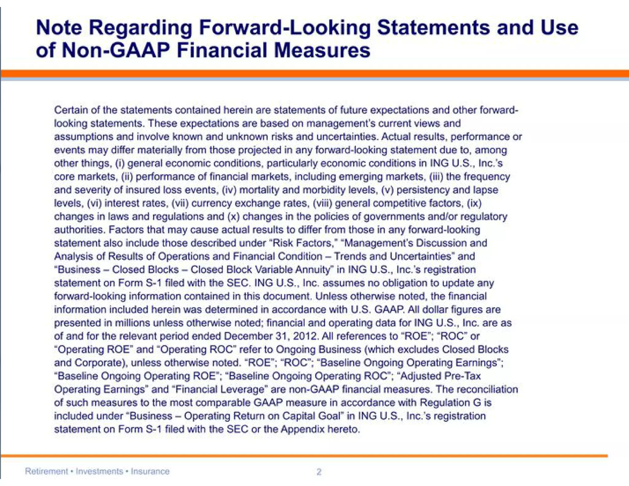 Ing us ipo roadshow investor presentation - apr 2013 | PPT
