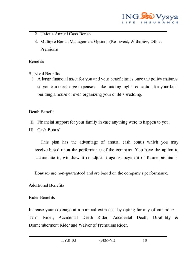 Ing vysya life insurance