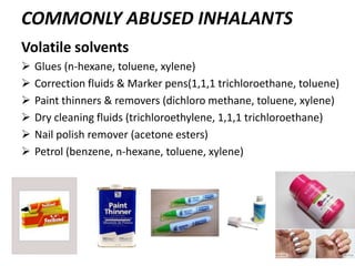 Inhalant abuse | PPTX