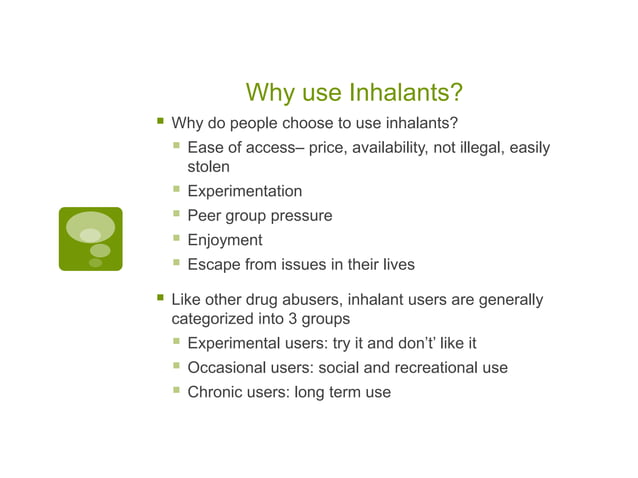 Inhalants | PPTX