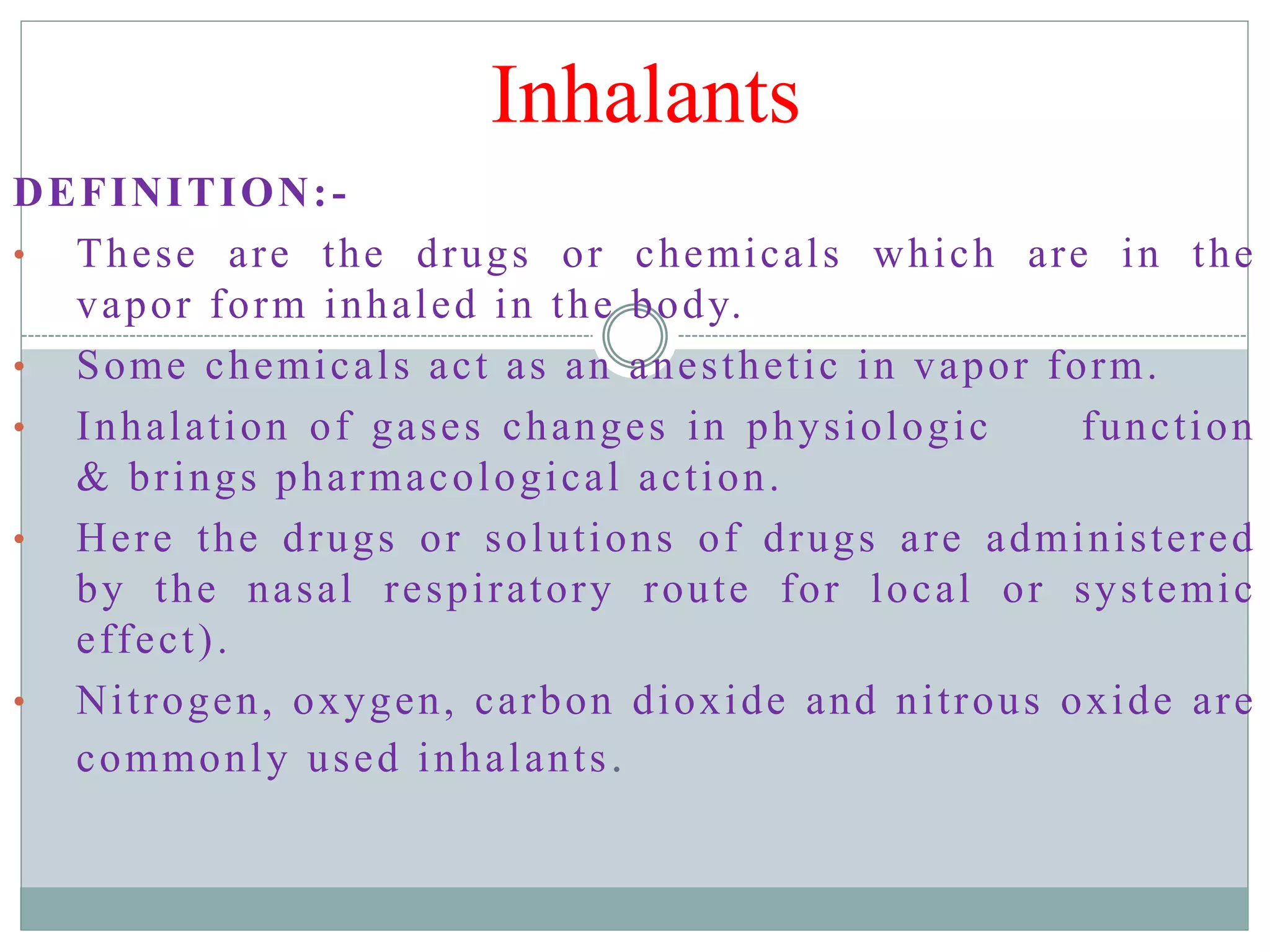 Inhalants. | PPTX