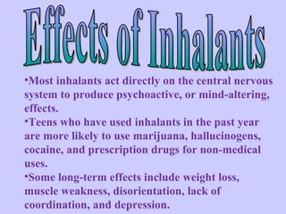Inhalants Aimee N. | PPT | Illegal Drugs, Tobacco, eCigarettes, Vaping ...