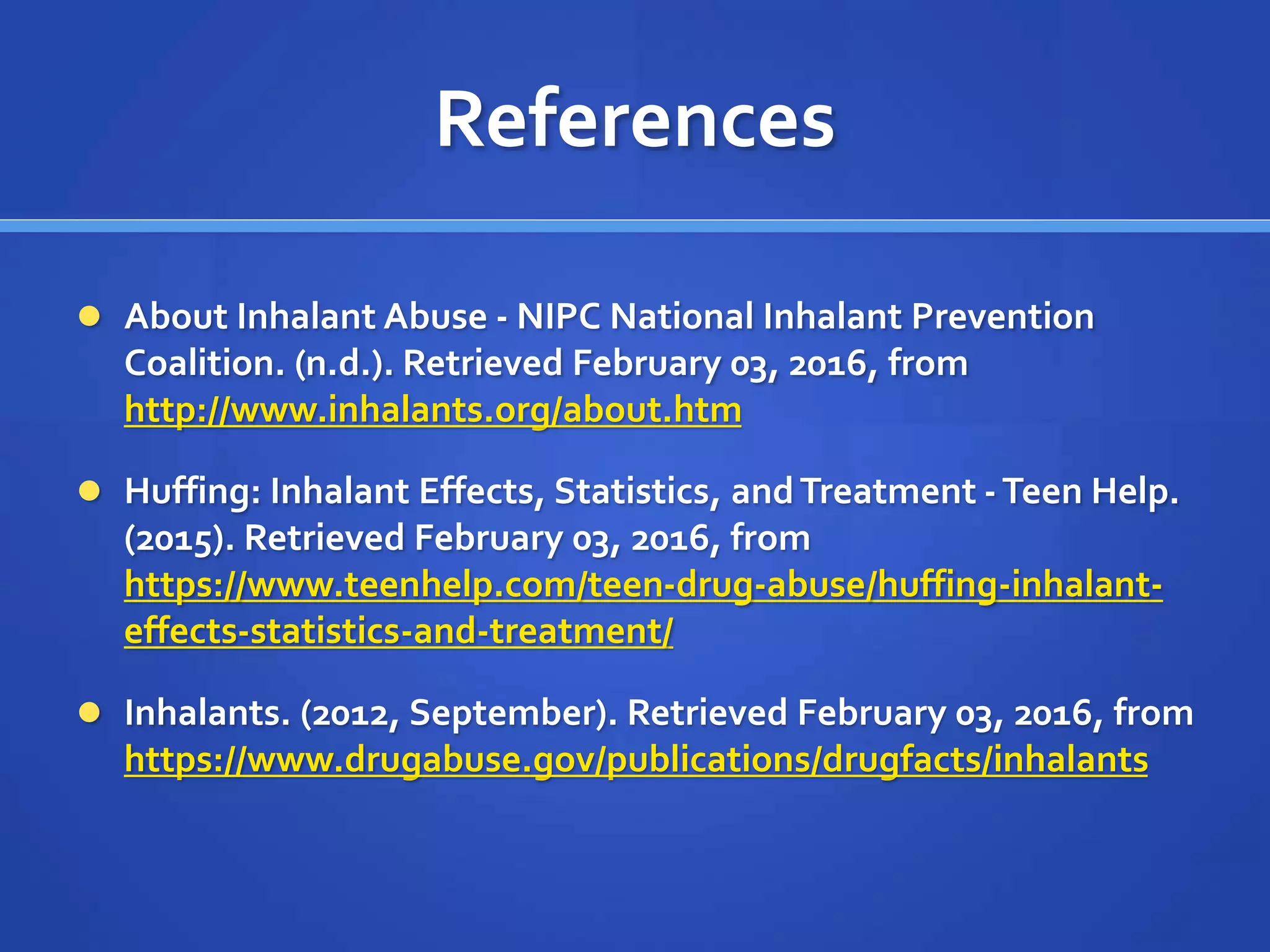 Inhalants drugs and society | PPTX