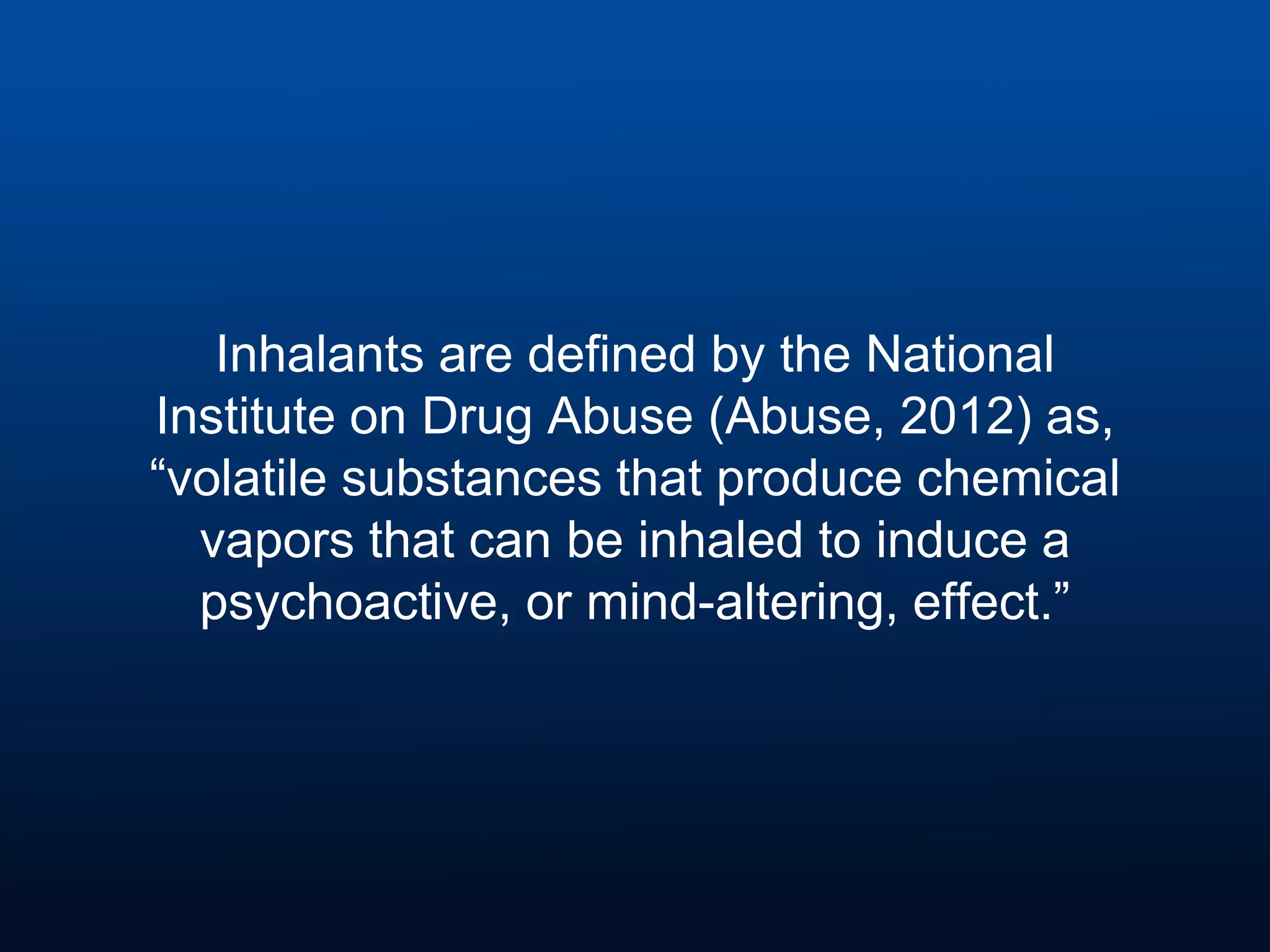 Inhalants (power point) | PPTX