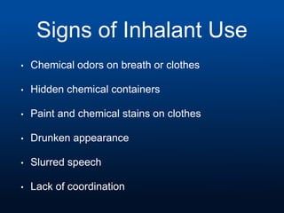 Inhalants (power point) | PPTX